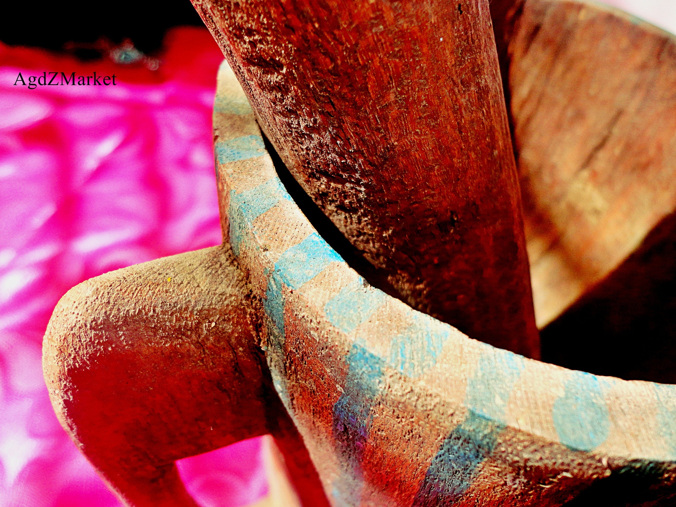 Vintage Moroccan Mortar and Pestle Set, Antique Wooden Kitchen Decor ...