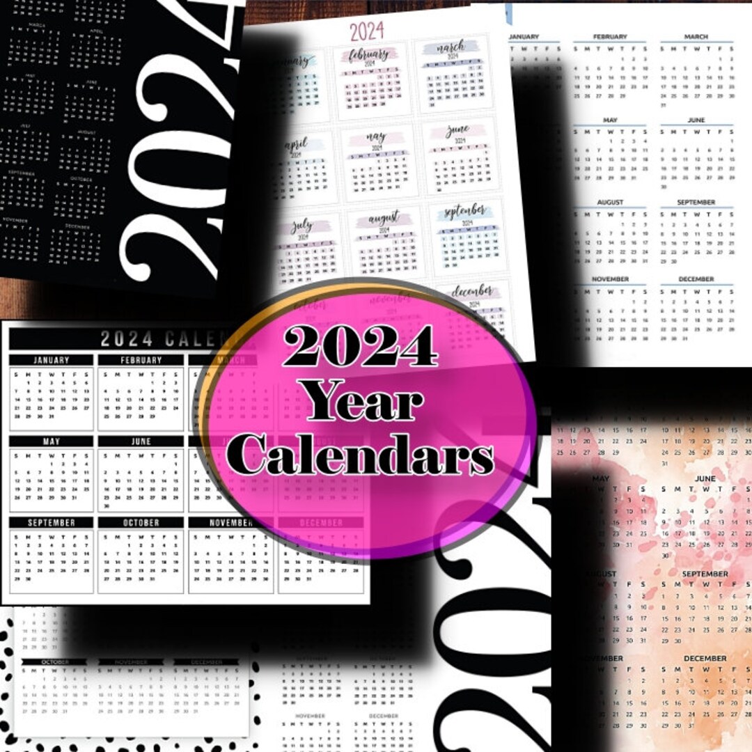 2024 Year Calendars: Elevate Your Organization Game With the 47 Best Printables - Etsy