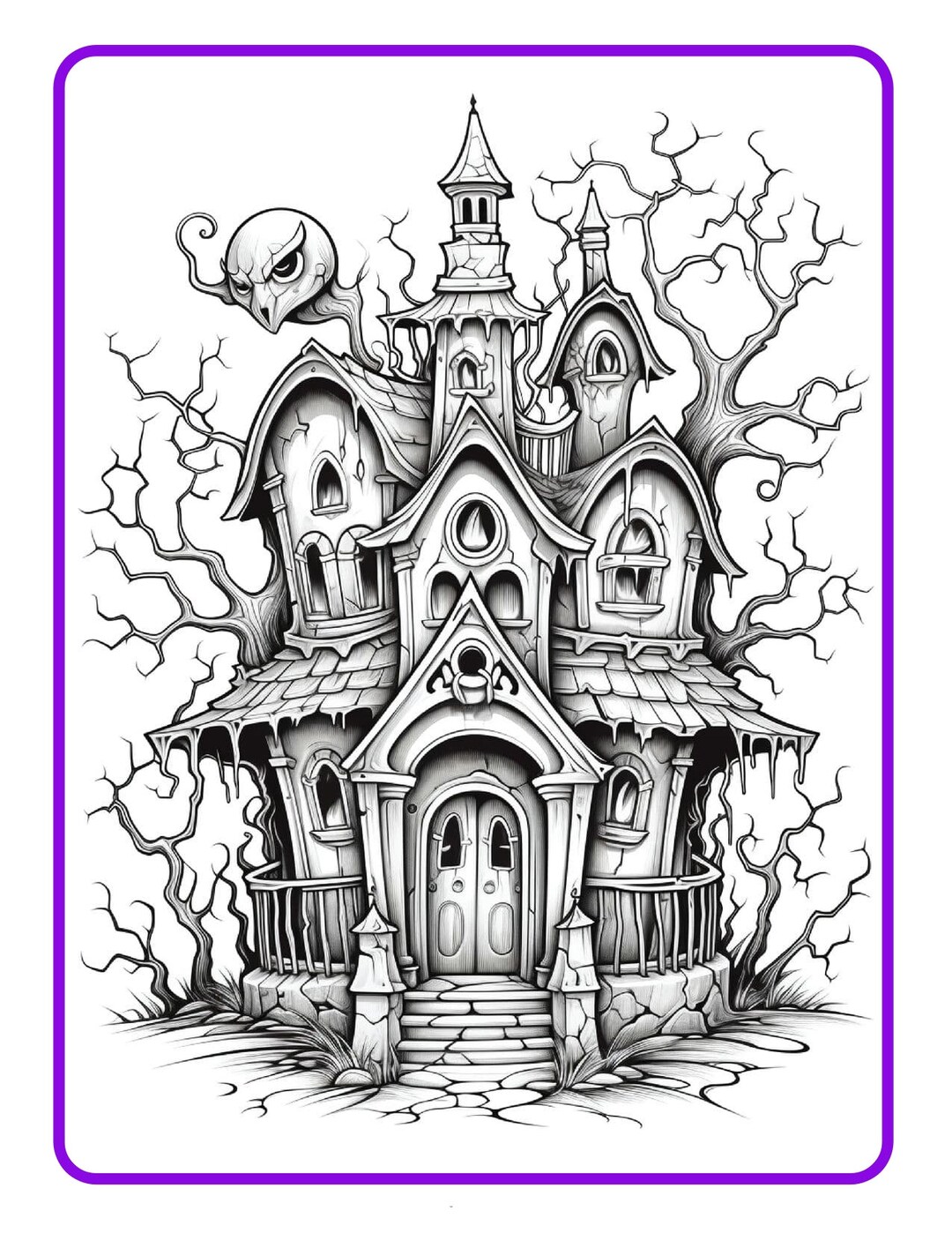 Kids' Halloween Party Printable Coloring Sheets Spooky Ghost Pages for ...