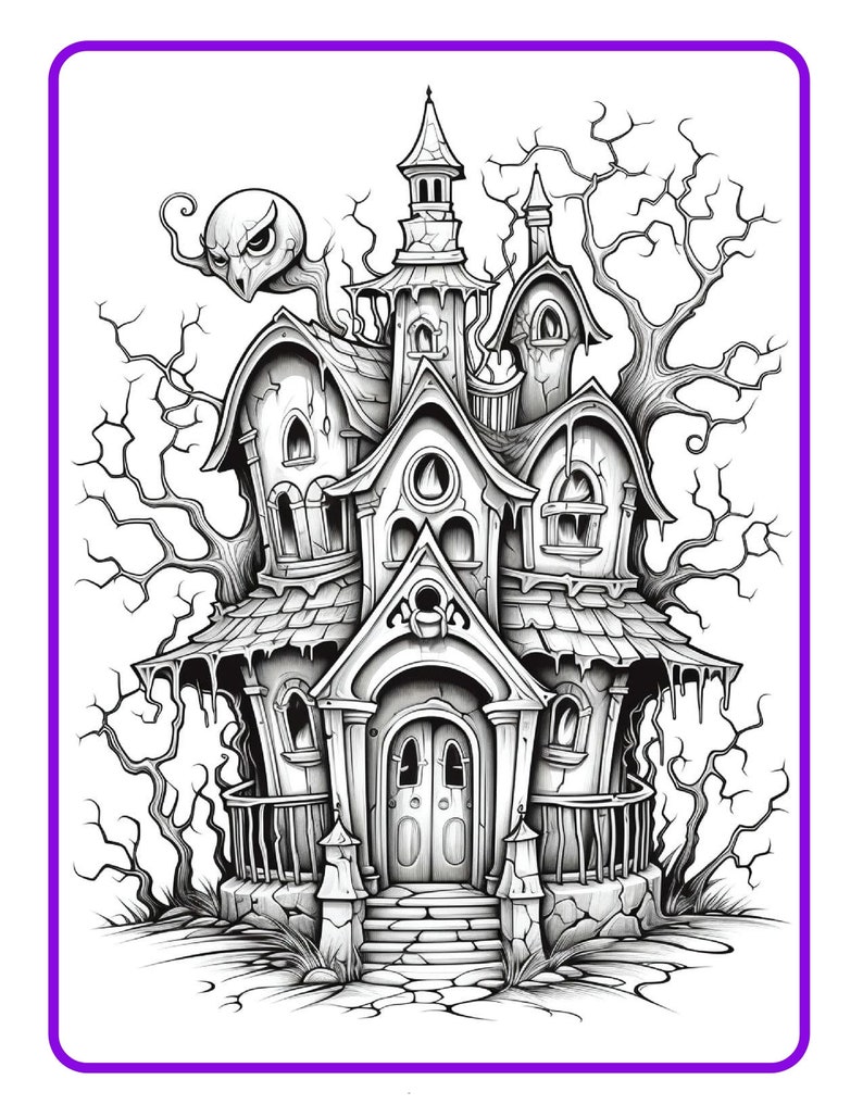 Kids' Halloween Party Printable Coloring Sheets Spooky Ghost Pages for ...
