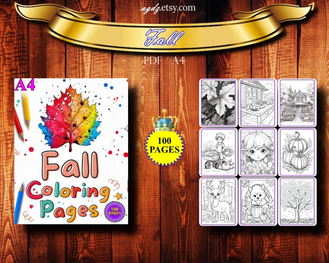 Autumn Splendor Coloring Pages Printable Fall Scenes for Adults ...