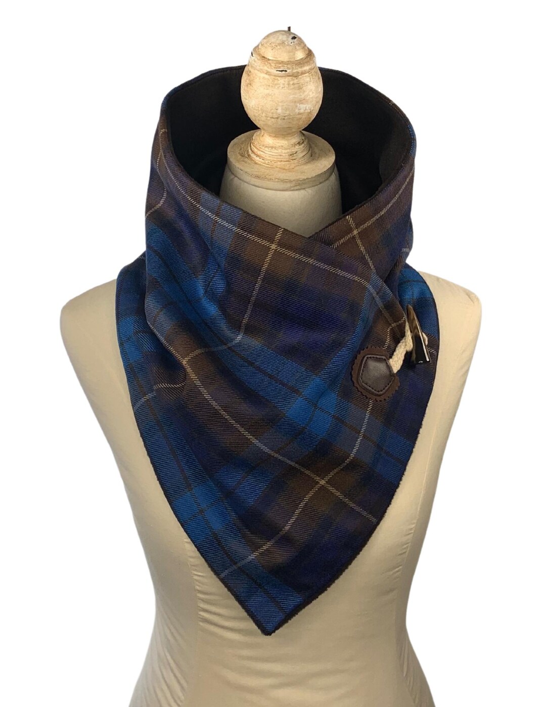Buchanan Blue Tartan Cowl Scarf - Neck Warmer - Etsy