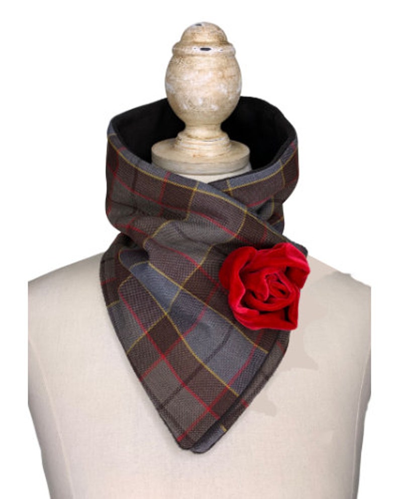Velvet Rose Outlander Fraser Collar Tartan Scarf Neck Warmer - Etsy