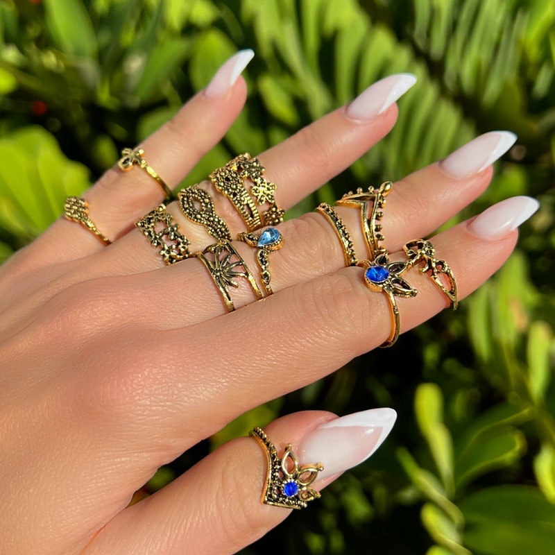 All Fingers Ring Set - Etsy