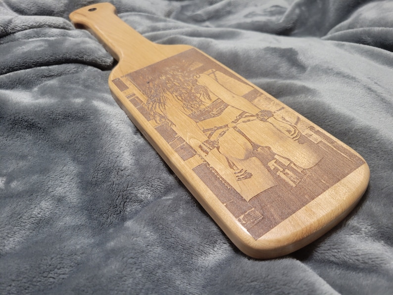 Personalized Spanking Paddle Laser Engraved Picture 12"-18"x4" Cherry ...