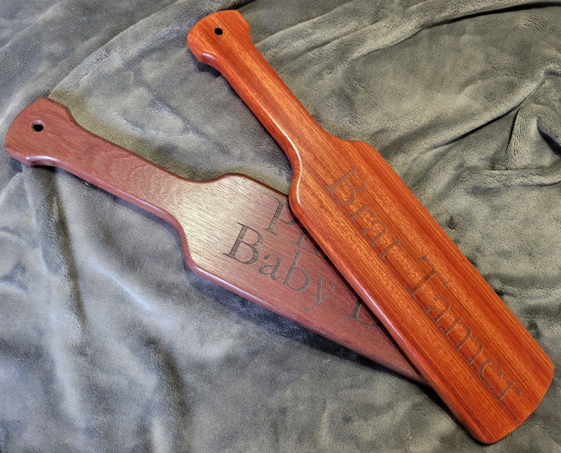 Spanking Paddle Bloodwood or Purpleheart Wood 12"-18"x4" - Etsy