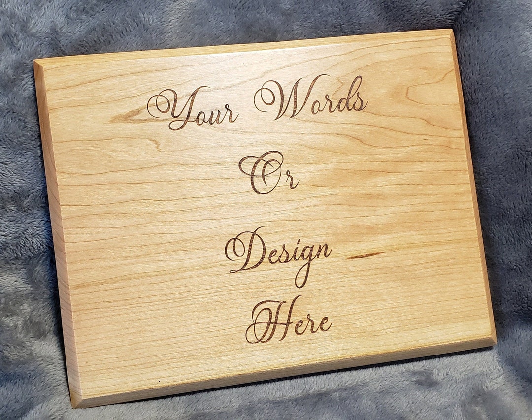Personalized Laser Engraved Cherry Wood Plaque Sign 9"x 11 1/2" - Etsy