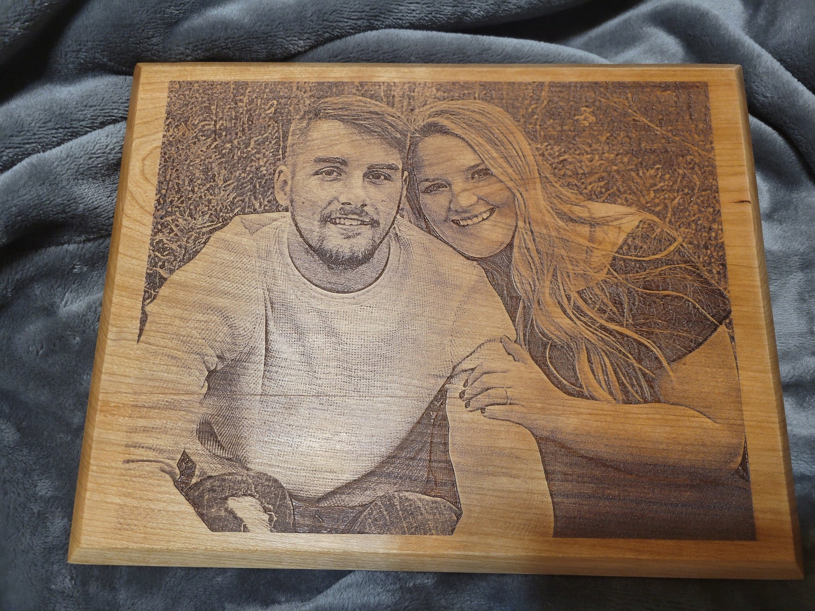 Laser Engraved Photo Cherry Wood Plaque - Etsy