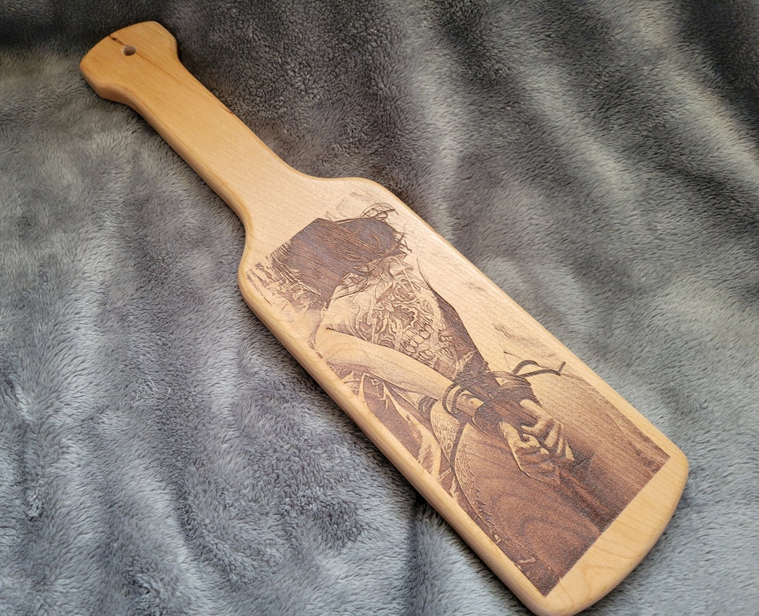 Personalized Spanking Paddle Laser Engraved Picture 12"-18"x4" Cherry ...