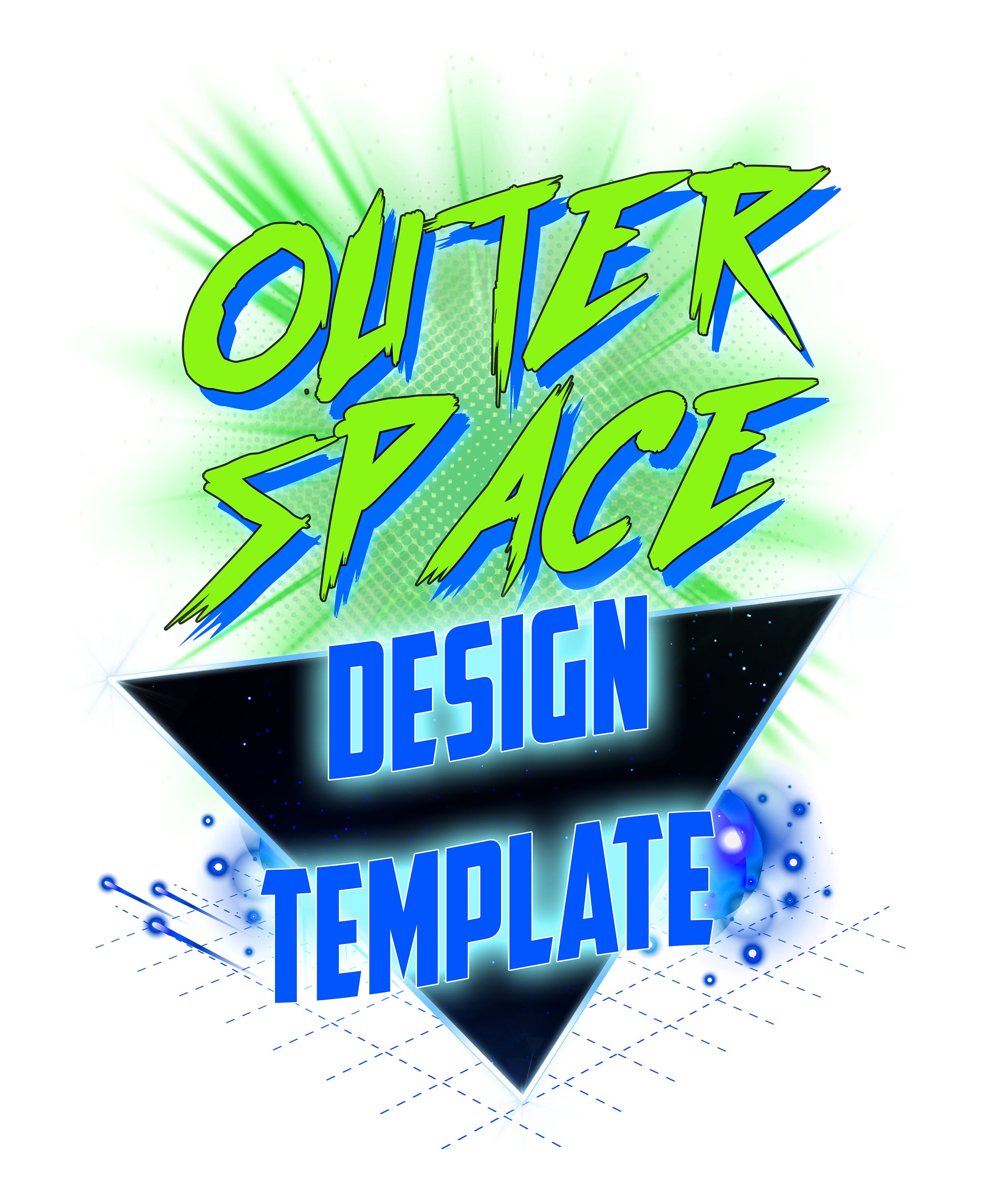Large Outer Space Design Template PSD T-shirt Mug Cap Sublimation DTG ...