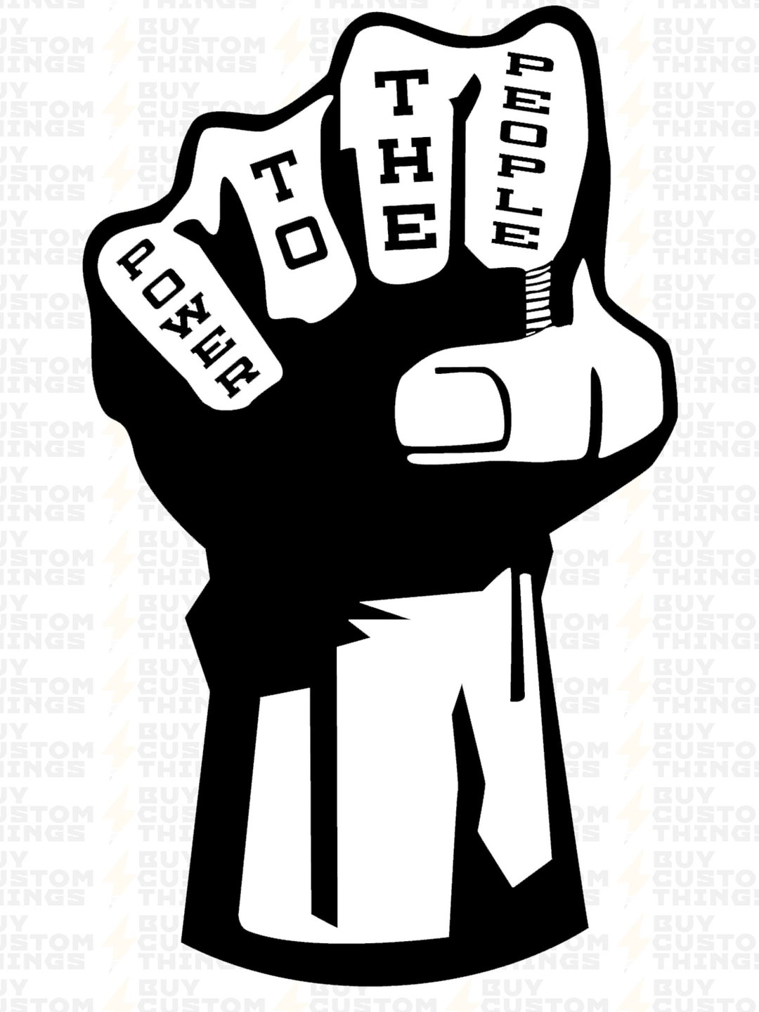 Power to the People Protest Fist | T-shirt - Mug - Cap - Sublimation ...