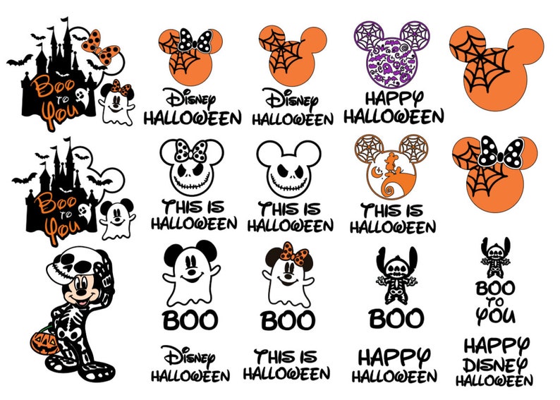 Disney bundle svg, halloween svg, mickey y Minnie, disneyworld svg ...