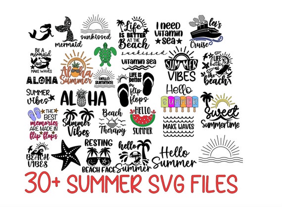 Summer Svg Summer Time Svg Hello Summer Svg Beach Time - Etsy