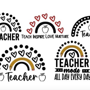 Teacher Bundle Svg, Teacher Appreciation Svg, Teacher Svg, School Svg ...
