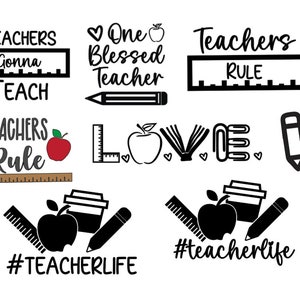 Teacher Bundle Svg, Teacher Appreciation Svg, Teacher Svg, School Svg ...