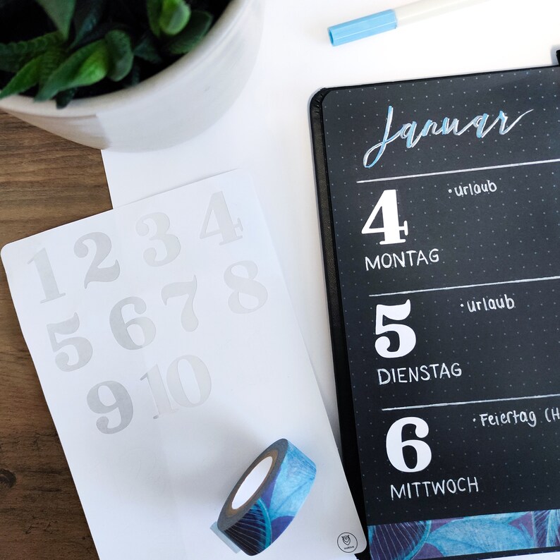 BOLD Date Number 1-31: Calendar Sticker 4 Fonts 28 Colors | Etsy