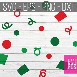 Christmas Confetti File Set- SVG, EPS, PNG and Dxf - Cricut Xmas Craft ...