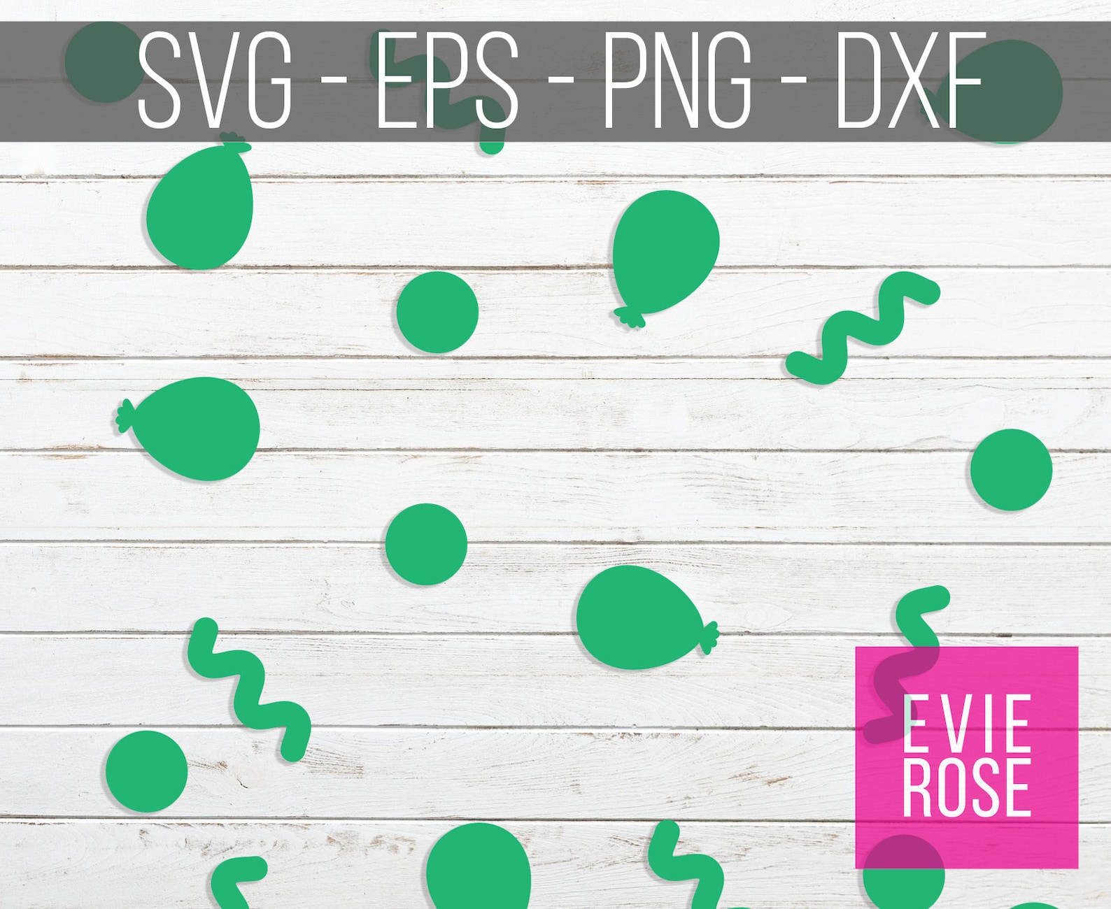 Balloon Confetti File Set SVG EPS PNG and Dxf Cricut - Etsy
