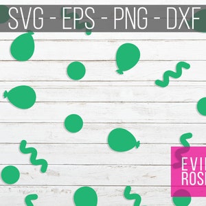 Balloon Confetti File Set- SVG, EPS, PNG and Dxf - Cricut Craft Cut ...