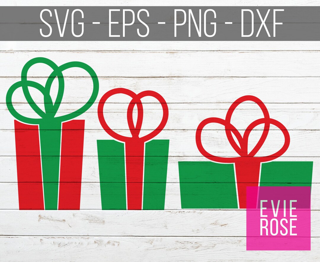 Christmas Presents Bundle - SVG, EPS, PNG and Dxf - Three Gifts With ...