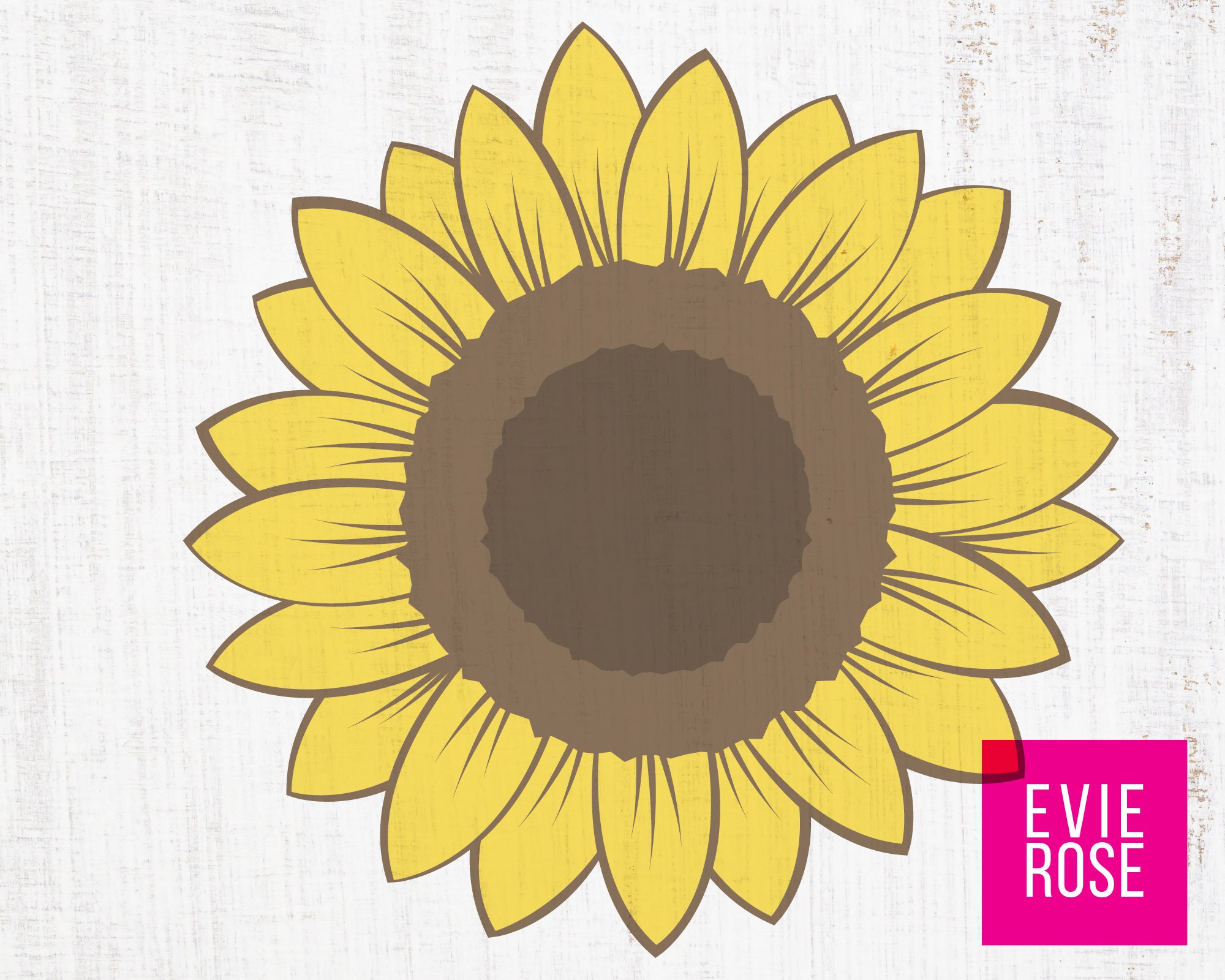 Sunflower Layered SVG DXF EPS and Png File Set - Great for Vinyl and ...