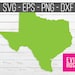 Texas SVG, DXF, Eps, and Png Cut Files, State Digital Clip Art, Cricut ...