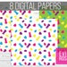 Easter Candy Confetti Digital Papers - Eight Colors! - Bunnies, Chicks ...