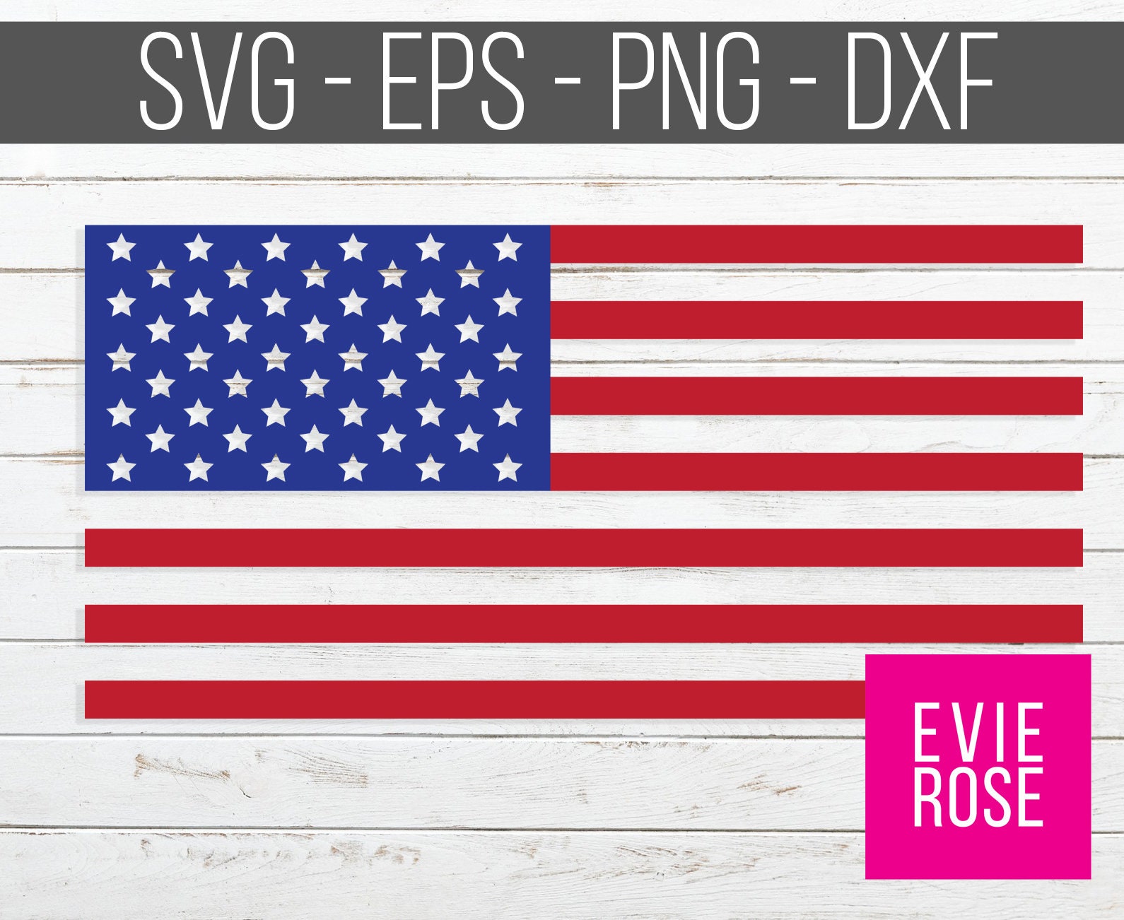 Bandera Americana en capas SVG DXF png y eps Cut File USA | Etsy