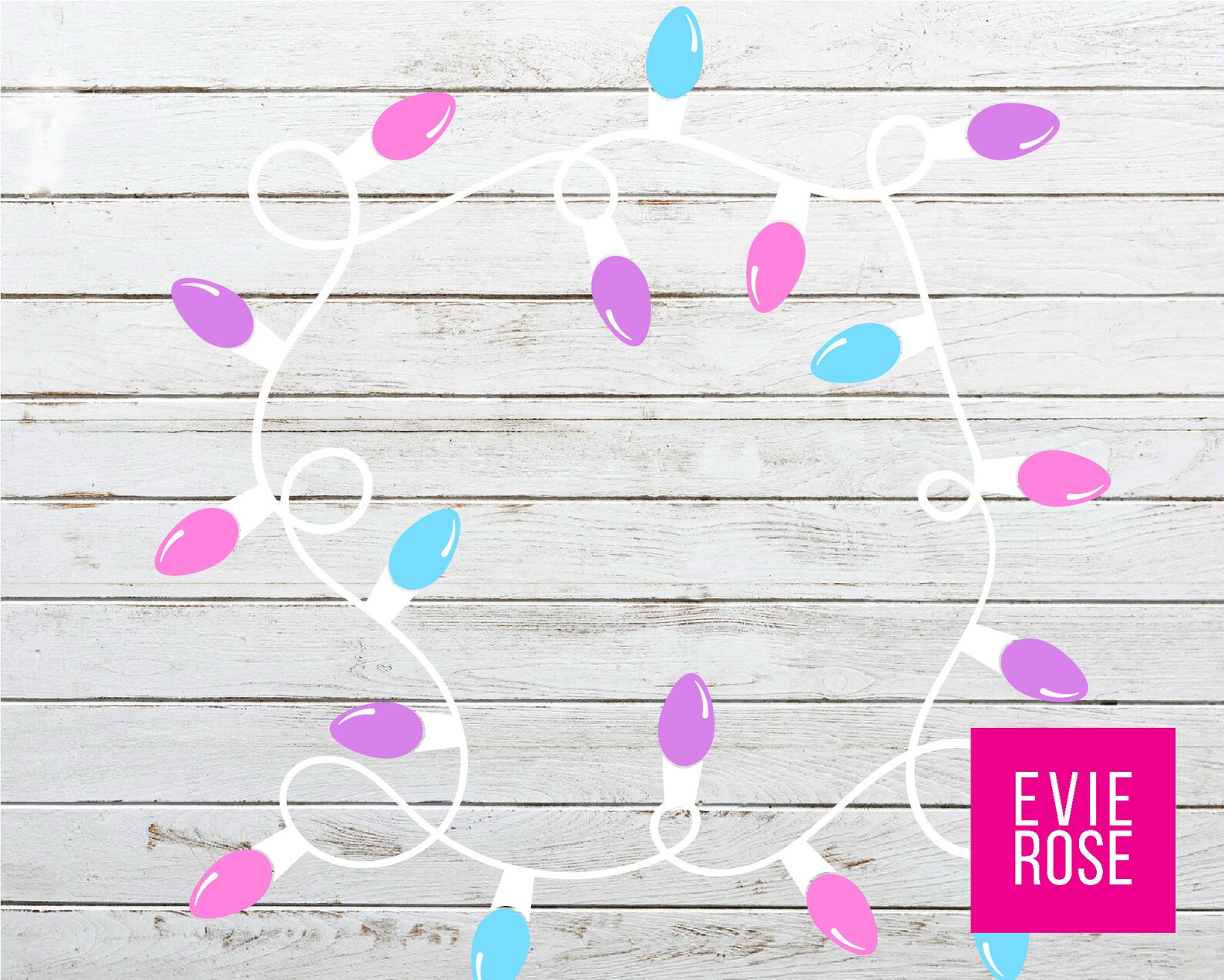 Tangled Christmas Lights Frame File Set SVG EPS PNG and - Etsy