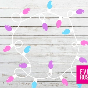 Tangled Christmas Lights Frame File Set - SVG, EPS, PNG and Dxf ...