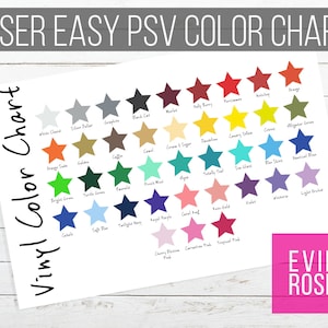 Siser Easypsv Color Chart Graphic for Your Etsy Shop - Star Shaped ...