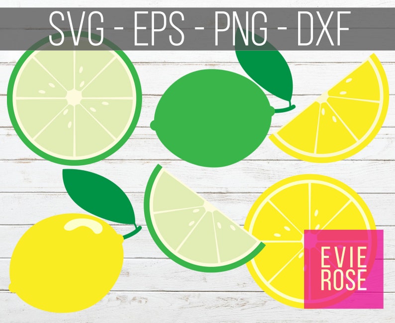 Lemon and Lime Layered Cut File Set Citrus SVG DXF PNG and - Etsy