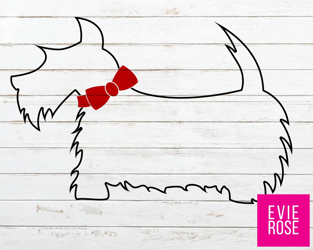 Scottie Dog SVG EPS PNG and Dxf Files - Scottish Terrier Cutting File ...
