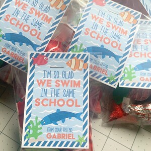 I'm so Glad We Swim in the Same School Valentine DIY Class, School ...