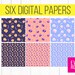 Cute Skull and Bones Digital Paper - High Resolution Digital Scrapbook ...