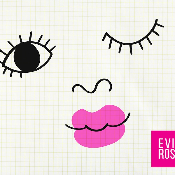 Flower Pot Faces Decals - Etsy