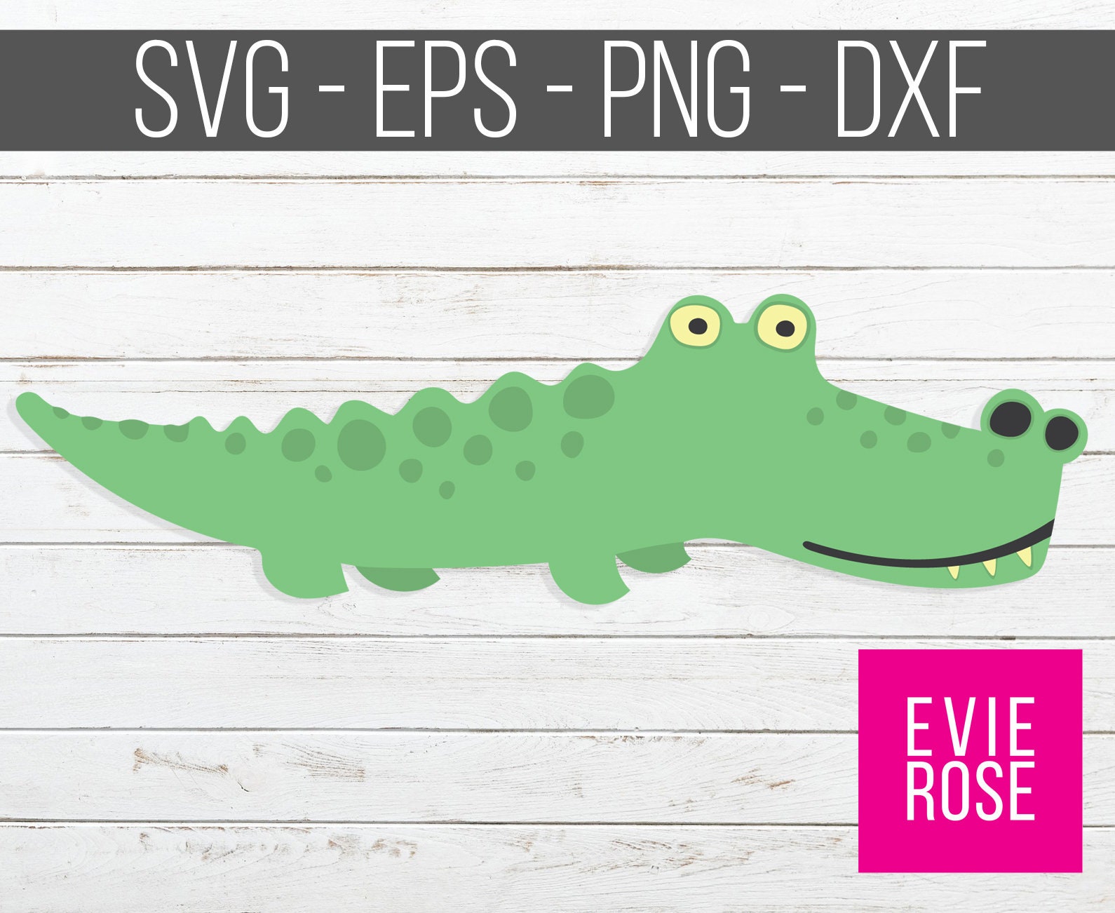 Layered Alligator Crocodile Cartoon in SVG DXF PNG and Eps - Etsy