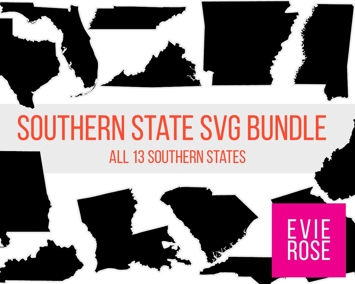 Southern State SVG Bundle for Cricut Alabama Arkansas - Etsy