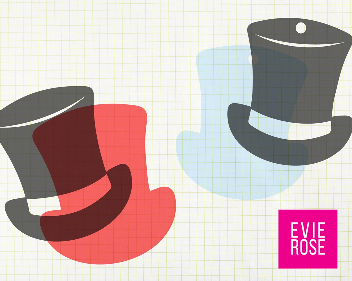 Layered Top Hat Gift Tag SVG Snowman Hat Tag Black Christmas - Etsy