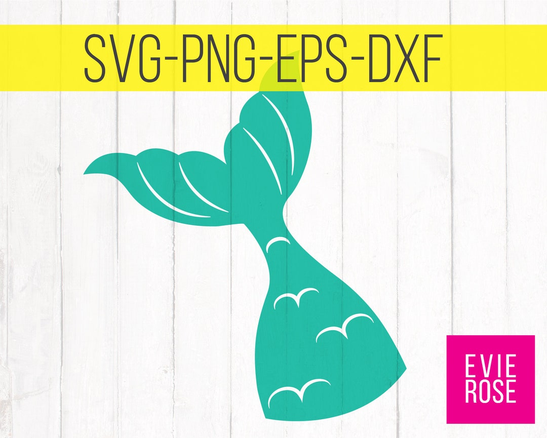 Mermaid Tail Cut File and Clipart Set - SVG, EPS, Png and Dxf - Etsy