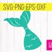 Mermaid Tail Cut File and Clipart Set - SVG, EPS, Png and Dxf - Etsy