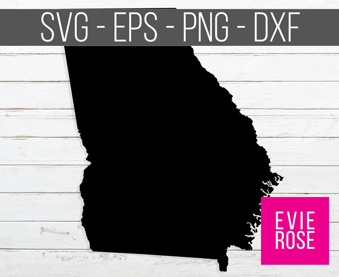 Georgia SVG, DXF, Eps, and Png Cut Files, State Digital Clip Art ...