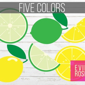 Lemon and Lime Layered Cut File Set - Citrus SVG DXF PNG and Eps ...