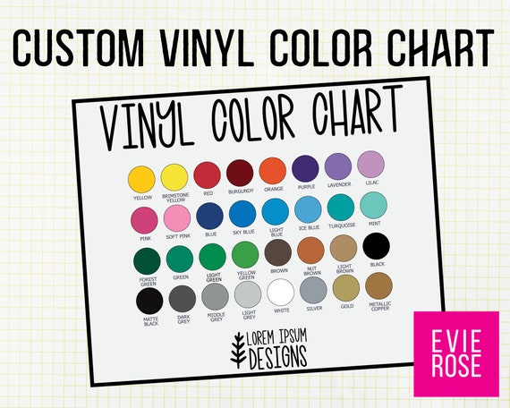 CUSTOM Color Chart Graphic For Your Etsy Shop Shaped Color | Etsy