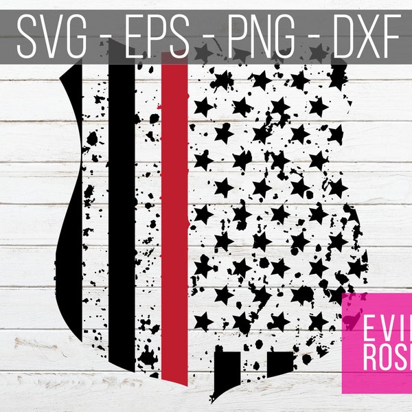 Thin Red Line Distressed - Etsy