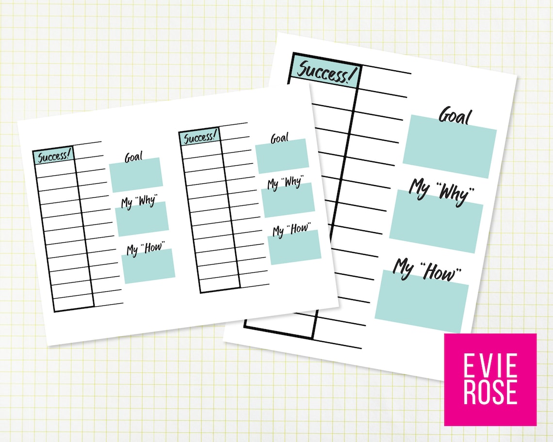 90 Day Goal Tracker Chart Ninety Day Twelve Week Quarter - Etsy