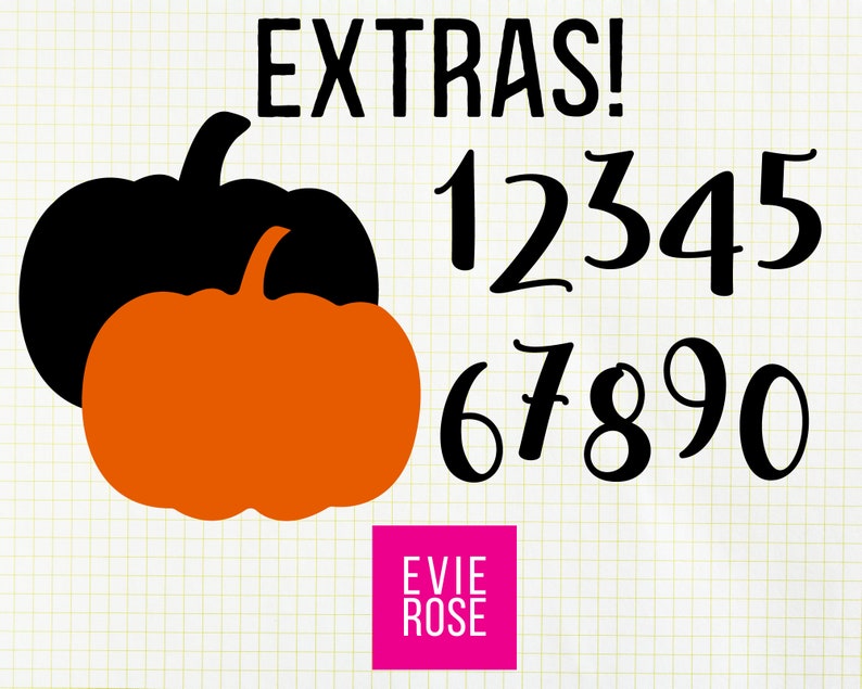 October Calendar Pumpkin Number Cutouts SVG and DXF Files for - Etsy