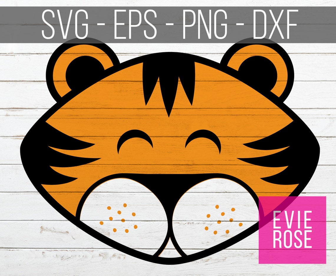 Layered Tiger Cut File SVG DXF PNG and Eps Instant Download | Etsy