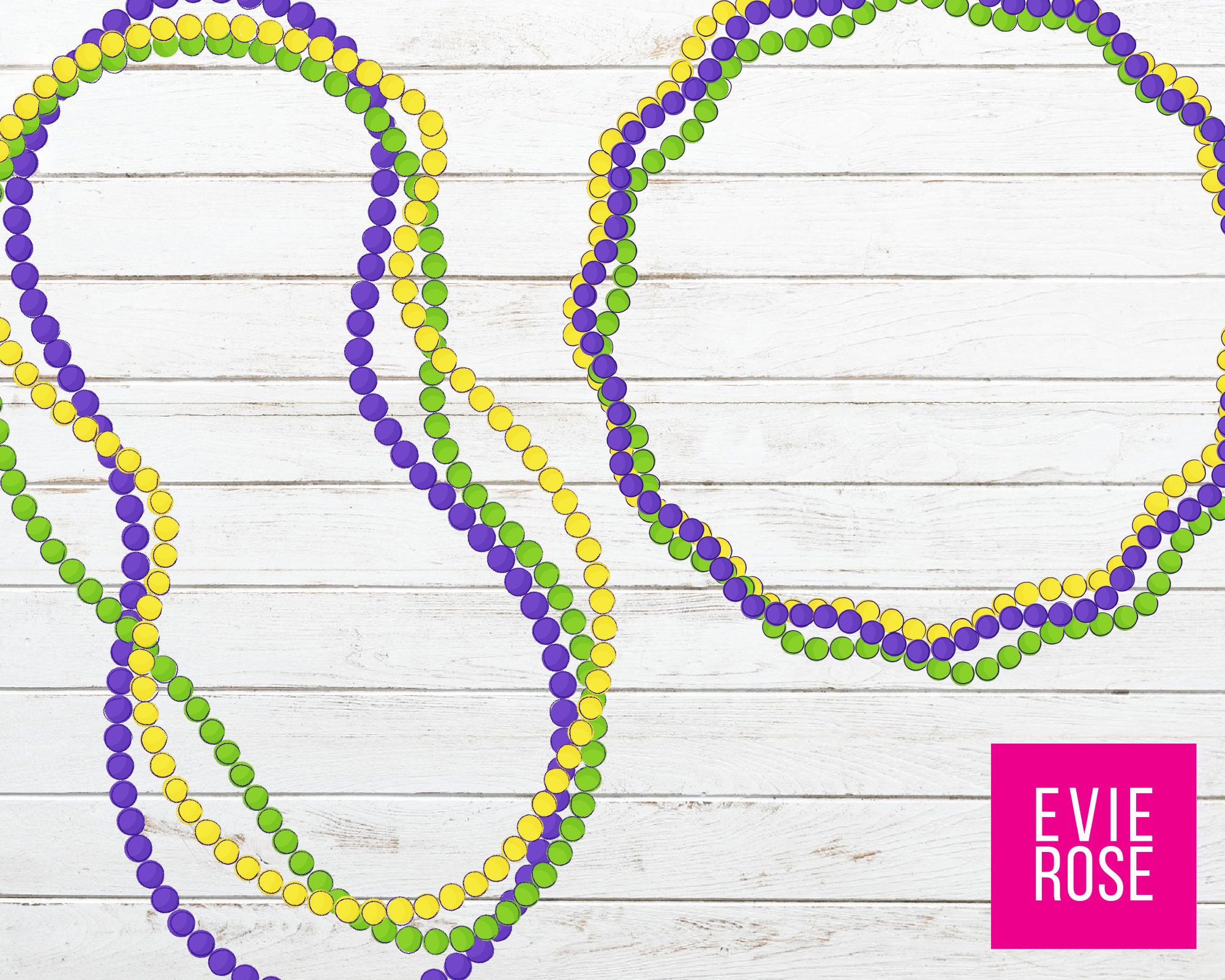 Mardi Gras Beads Clip Art