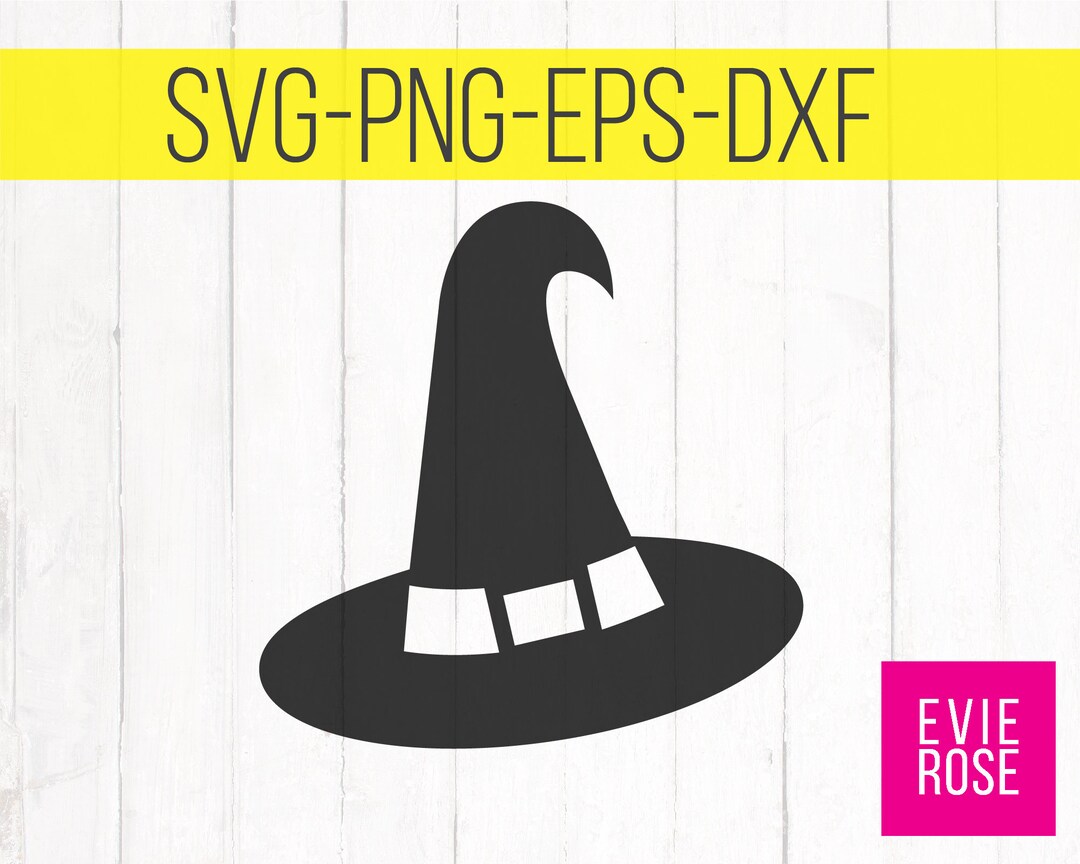 Halloween Witch Hat SVG, DXF, PNG, Eps - Witches Hat Clipart and Cut ...